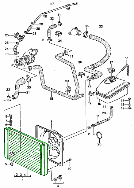 Porsche 944 Turbo / S2 / 968 Radiator 95110603107 – OE Match ...
