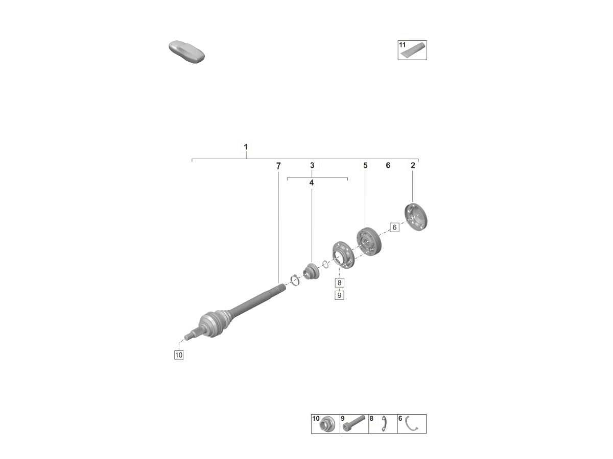 Drive shaft - 992501201E | Design 911