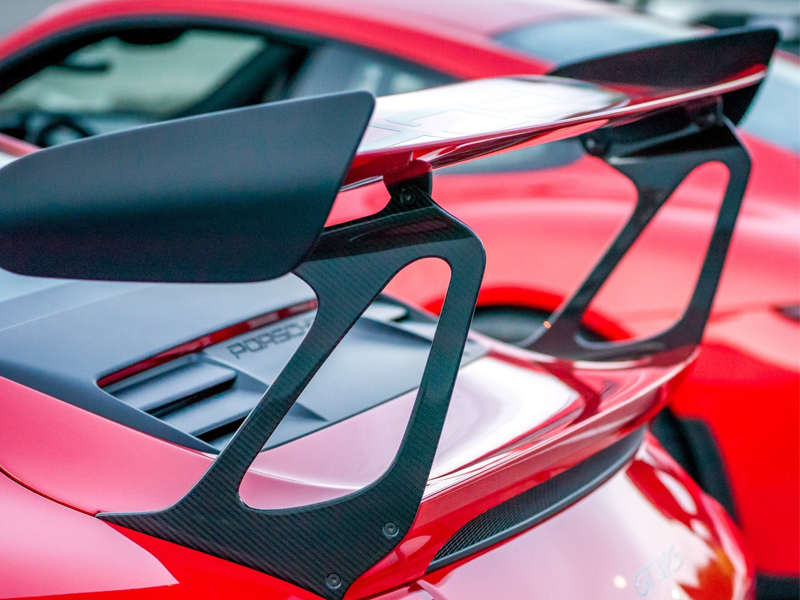 Billet aluminium rear wing risers Porsche 991 GT3 RS - SA010-AL ...