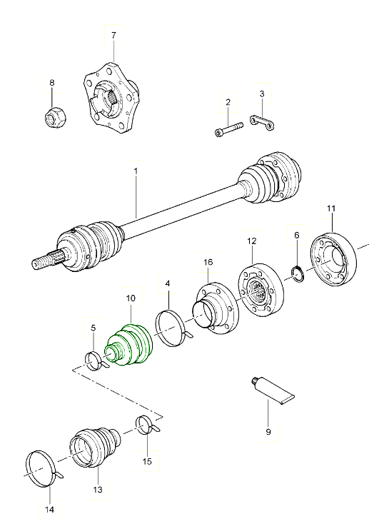 CV Joint boot (Constant Velocity Joint boot) - 98633229300 | Design 911
