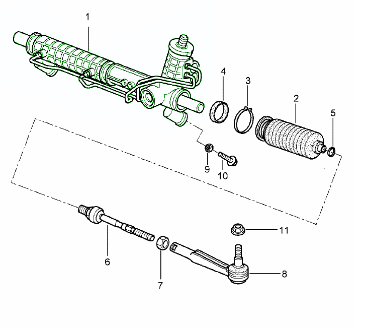 Genuine Porsche 99734701209 Steering Rack - 911 / Boxster / Cayman ...