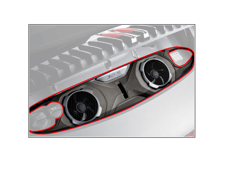 Cover for engine compartment, Titanium Grey. Porsche 992 GTS Cabriolet ...