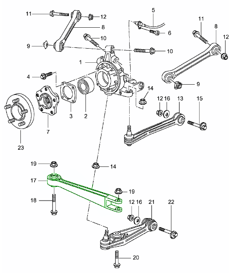 Control Arm Rear and Front Porsche 986 / 996 / 997 GT3 99733104301 ...