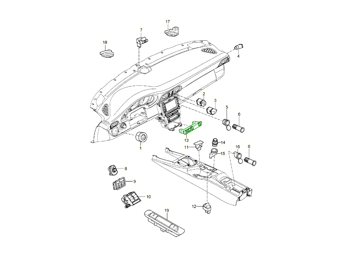 Porsche 997 987 Boxster Cayman Tip switch module 99761313900FMH ...