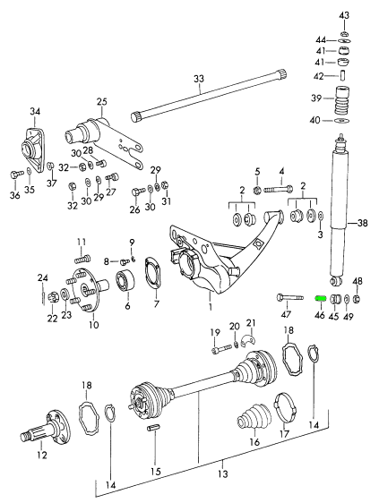 Porsche 911 Shock Absorber Bush 90133351300 - 90133351302 | Design 911
