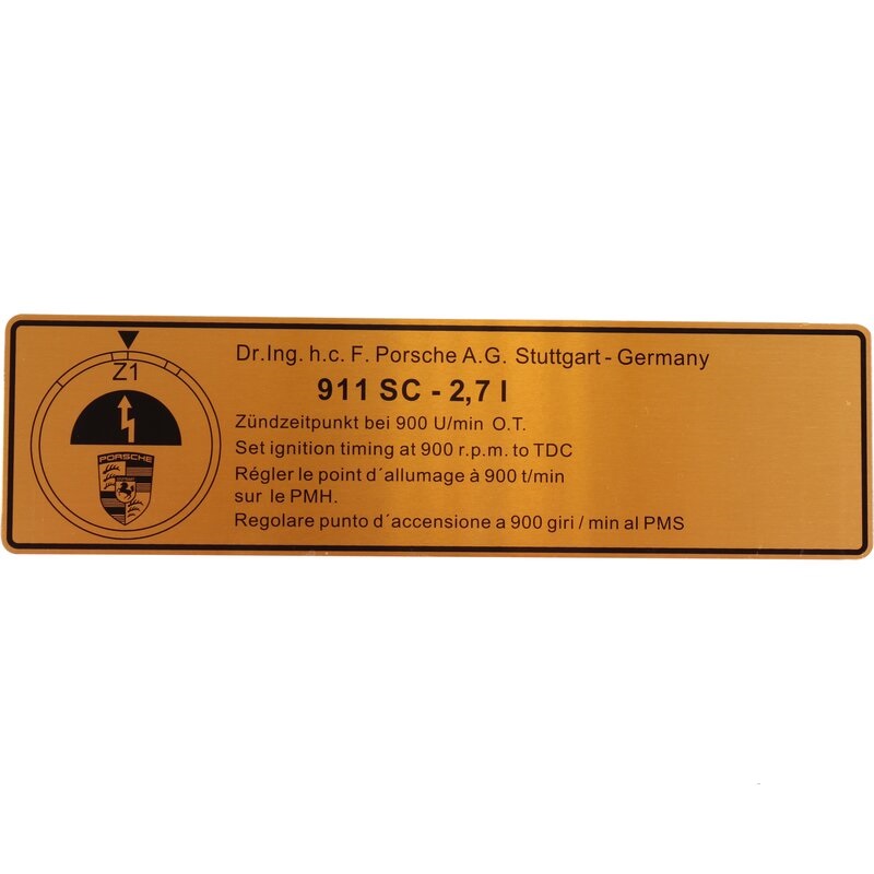 Buy Porsche 911 & 912 (1965-1989) 911 1978-1983 3.0L / SC Timing Decals ...