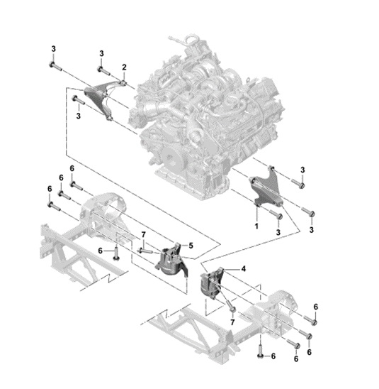 Engine mount. Porsche 971 Panamera turbo - 9A7199384/1 | Design 911