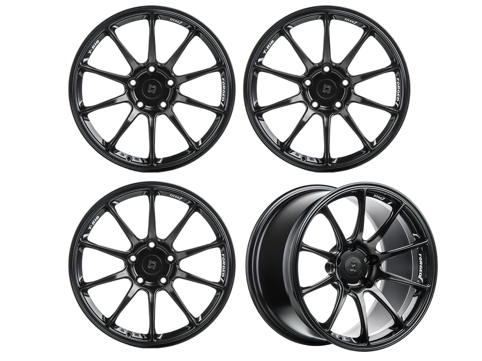 Titan 7 Forged T-R10 10 Spoke Alloy Wheel Set Satin Titanium 21 ...