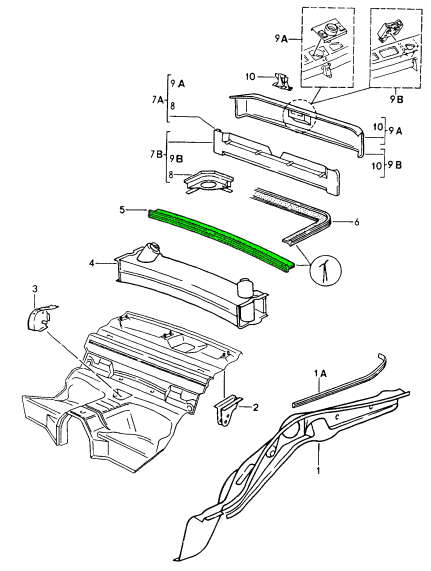 Porsche 911 Engine Compartment Seal Front 91150411502 - 91150411502 ...