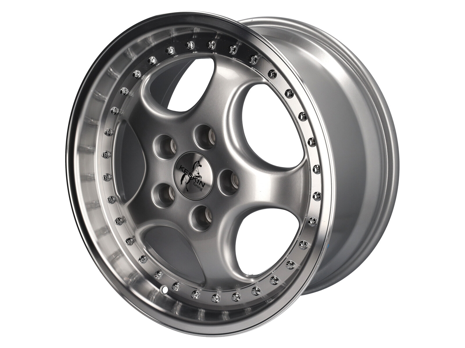 18" KT2 Split Rim Look Alloy Wheel 8.5J ET52 - Silver finish Porsche ...