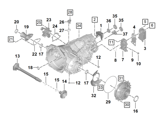 Oil cooler gasket gearbox. Porsche 992 - 9P1301131 | Design 911