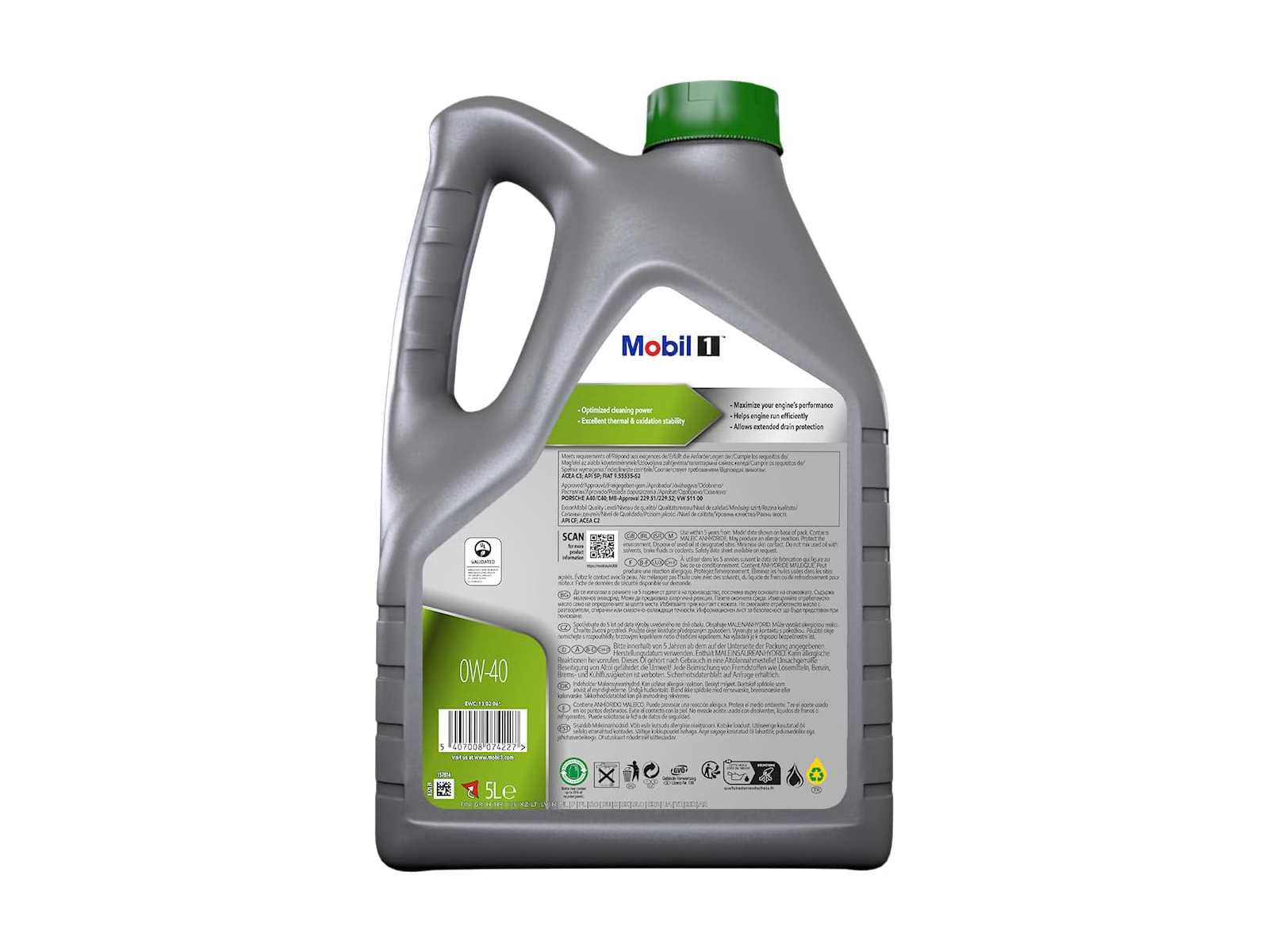 Mobil 1™ ESP X4 0W-40 Advanced Synthetic Technology Engine Oil 157814 ...