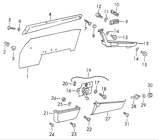 Porsche 911 Door Pocket 90155501500 90155501600 - 90155501500 | Design 911