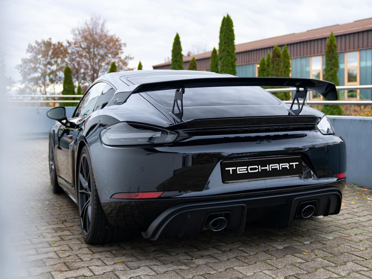 TechArt Rear Spoiler Supports for Porsche 718 Cayman GT4 / GT4 RS 082 ...
