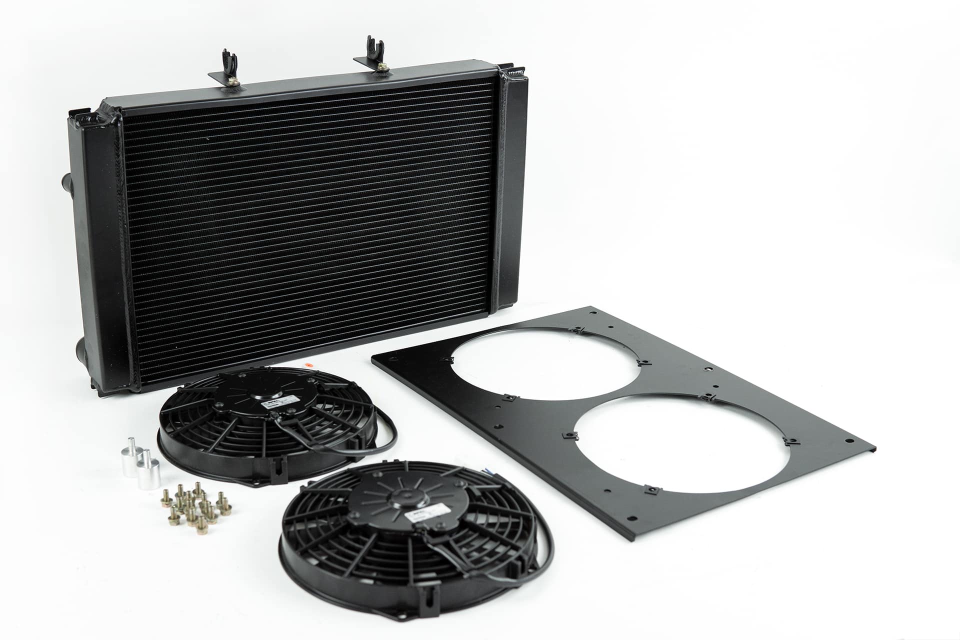 Aluminium radiator, fan and fan shroud kit. Porsche 944 / 944 turbo ...