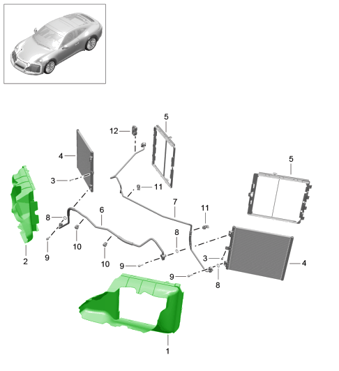 Porsche 991 Air duct 99157532202OK1 99157532102OK1 - 99157532102OK1 ...