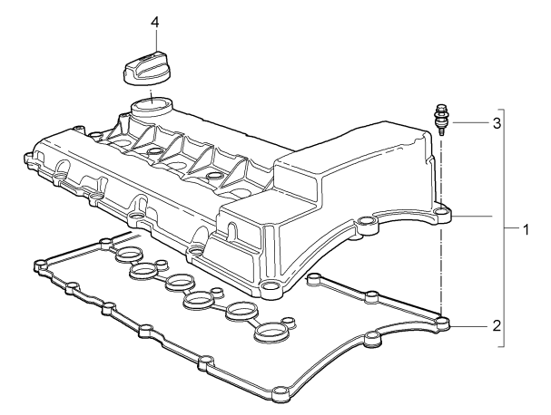 Engine Valve Cover for Porsche Cayenne 957 958 95810513530 ...