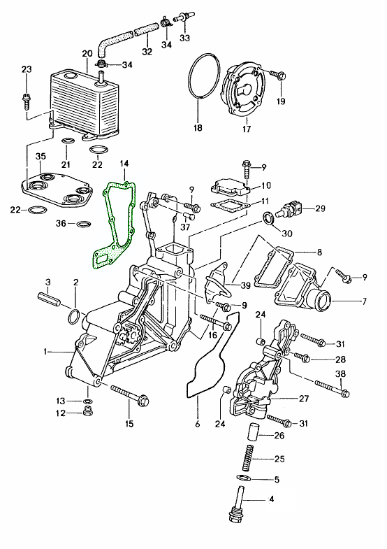 Porsche 986 Boxster 996 997 Oil pump gasket 99610733750 - 99610733750 ...