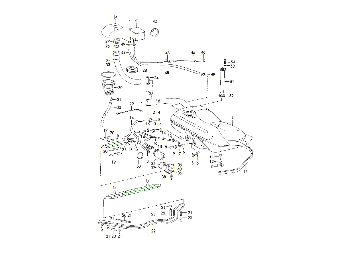 OE Match Fuel Line Centre Tunnel 90110853100 91110853101 – Porsche 911/ ...