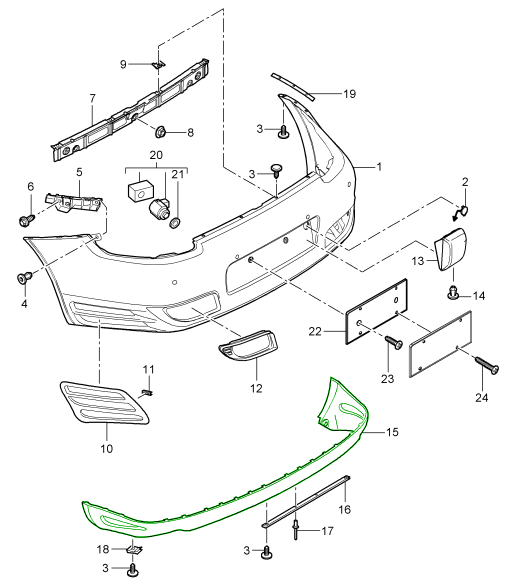 Buy Porsche 997 (911) MK2 2009-2012 997 MKII Turbo 2009>> Rear Bumpers ...