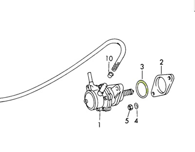 Sealing ring fuel pump. Porsche 356B / 356C / 912 99970104350 ...