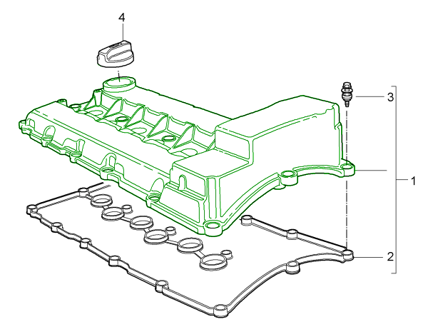 Porsche Cayenne 957 958 Engine Valve Cover 95810513531, 95810513530 ...