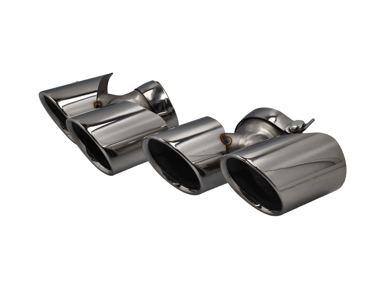 DesignTek Exhaust tail pipes in Chrome for Porsche 991.2 C2 / C4 3.0L ...